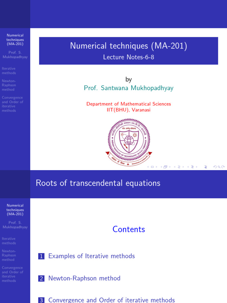 Iterative Methods in Numerical Techniques | PDF | Numerical Analysis | Mathematical Objects