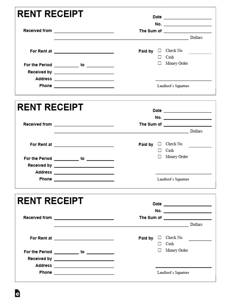 Sample Monthly Rent Receipt | PDF