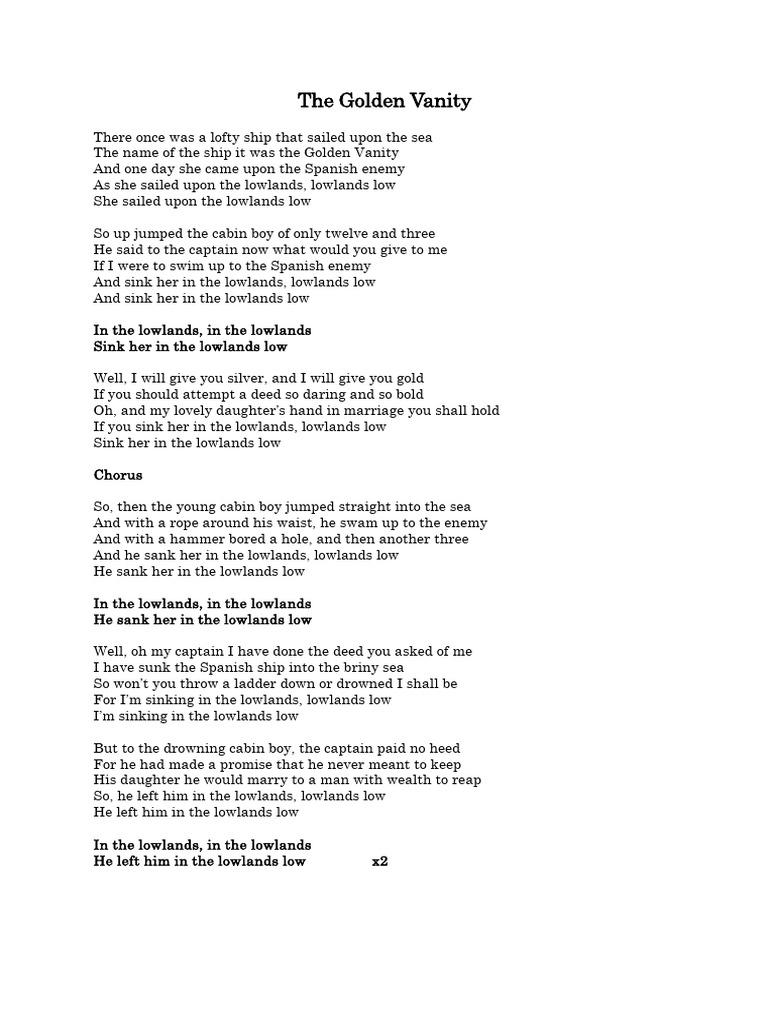 The Golden Vanity | Download Free PDF | Ships | Shipping