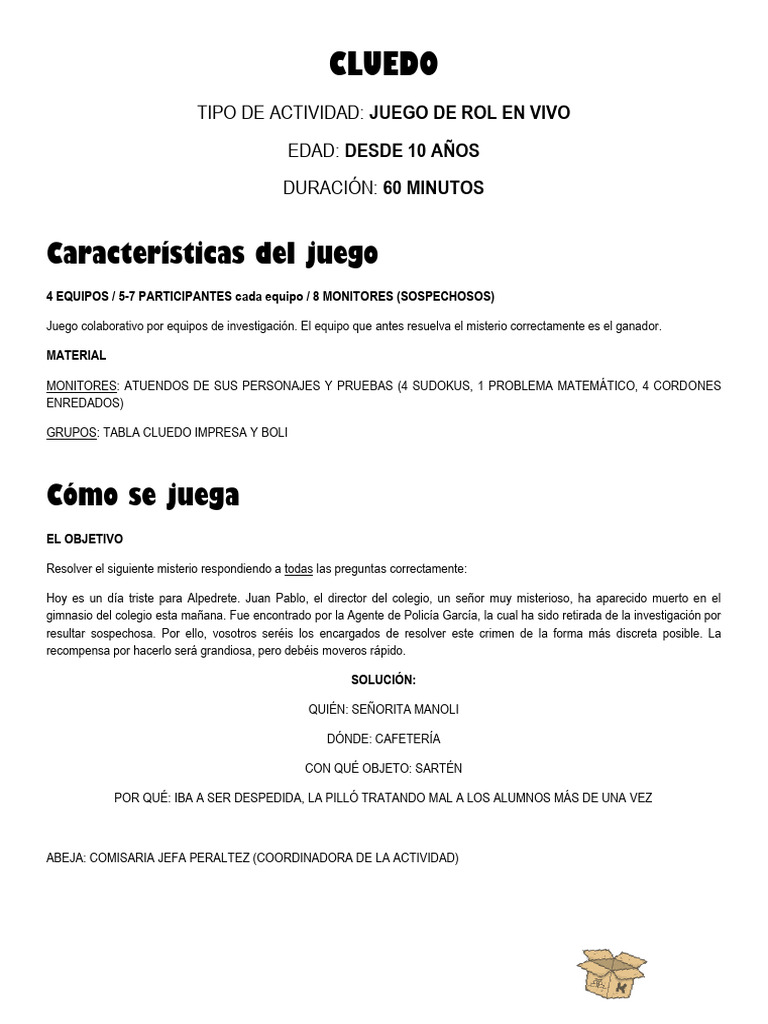 CLUEDO | PDF