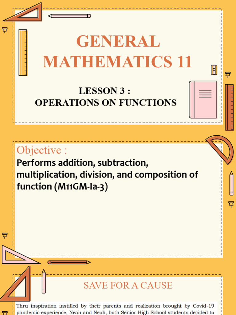 Lesson 3 - Operations On Functions | PDF | Science & Mathematics