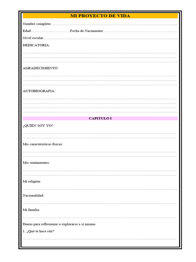 Proyecto de Vida Word | PDF