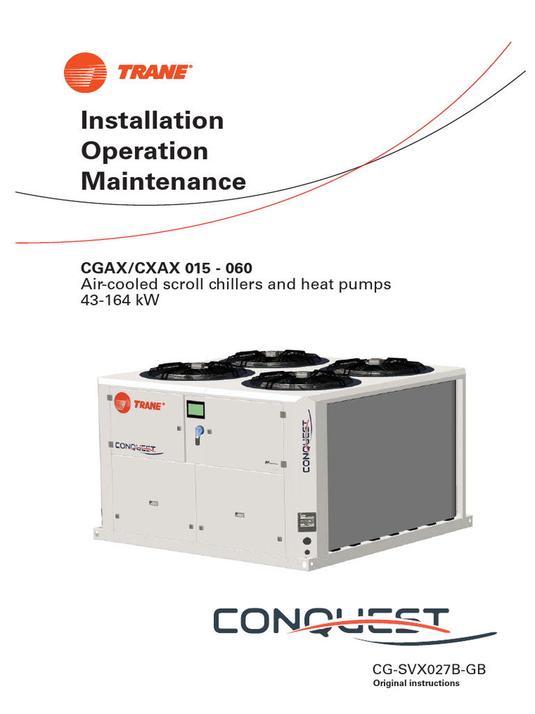 CGAX Chiller IOM | PDF | Heat Exchanger | Building Automation