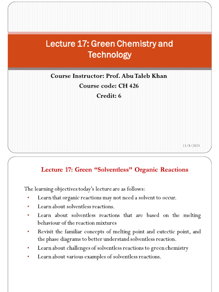 Green Chemistry | PDF