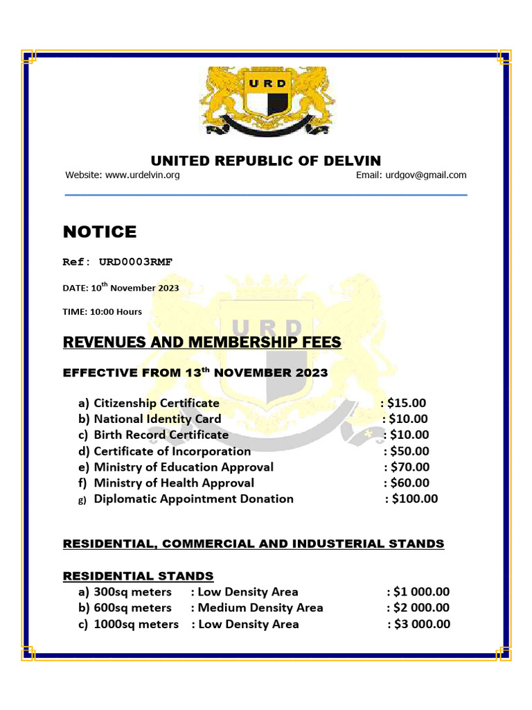 Urd Revenues and Membership Fee | PDF | Science & Mathematics