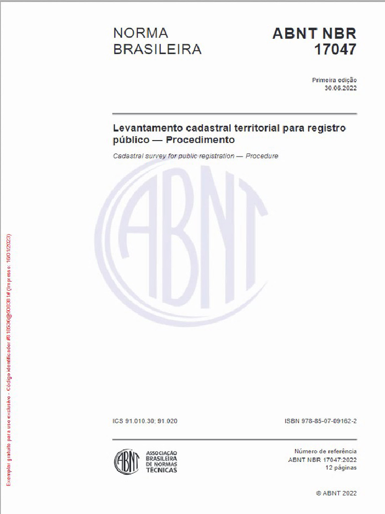 Abnt NBR 17047-2022 | PDF