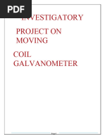 Investigatory Project On Moving Coil Galvanometer: Submitted By: Name ...