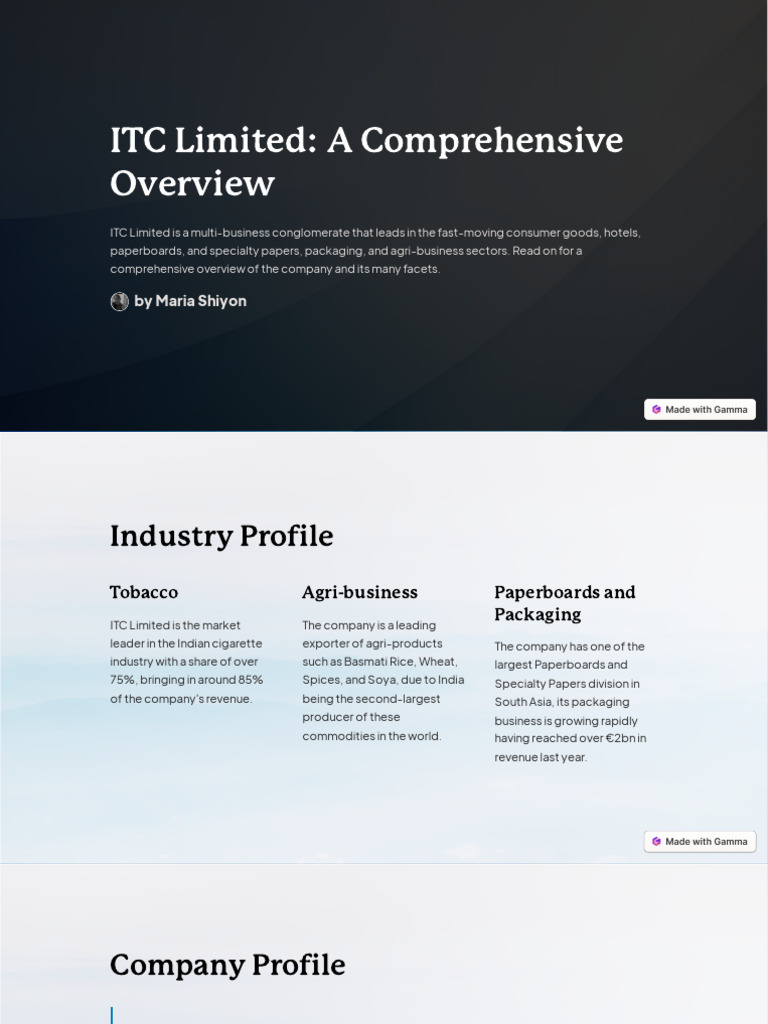 ITC Limited A Comprehensive Overview | PDF | Corporate Social Responsibility | Empowerment