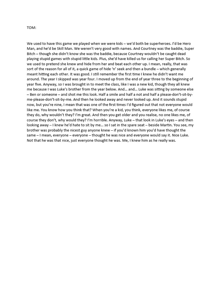 Burying My Brother: A Monologue | PDF | General Fiction