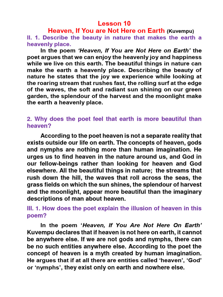 Lesson 10 | PDF | Heaven | God