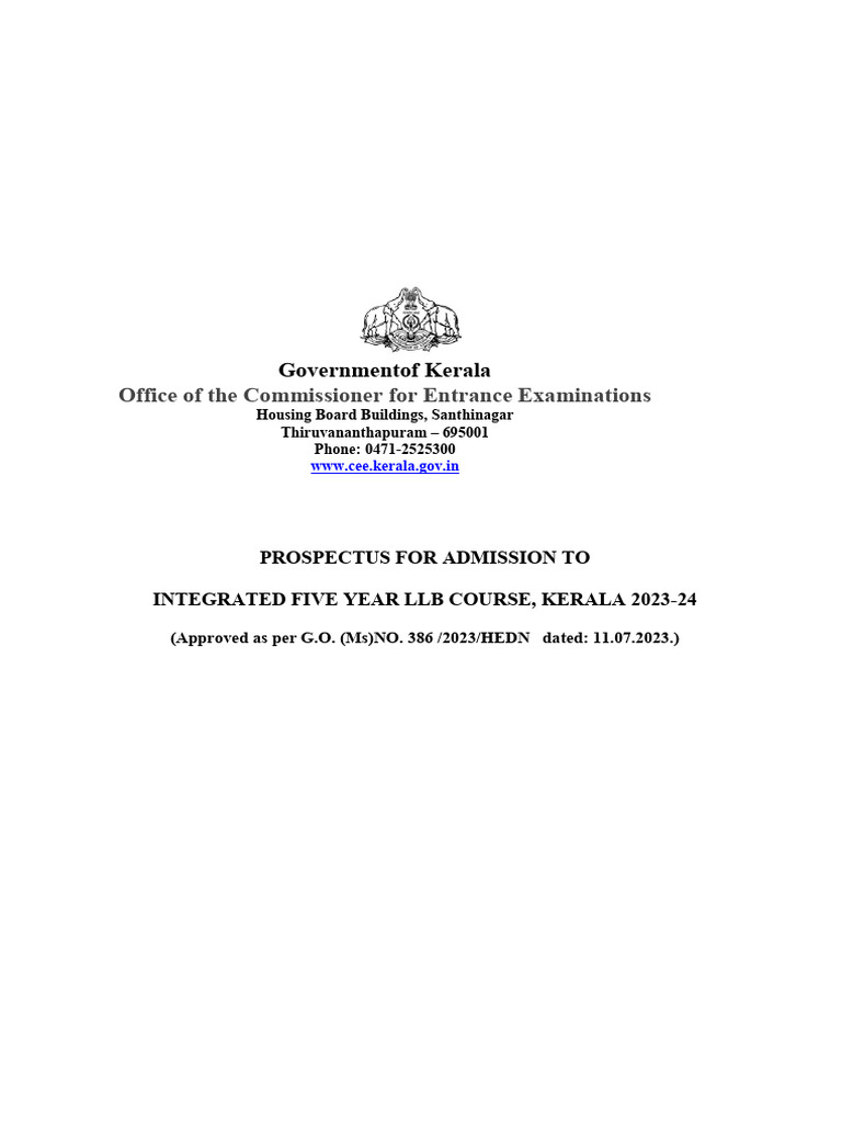 Prospectus | PDF | University And College Admission | Advocate