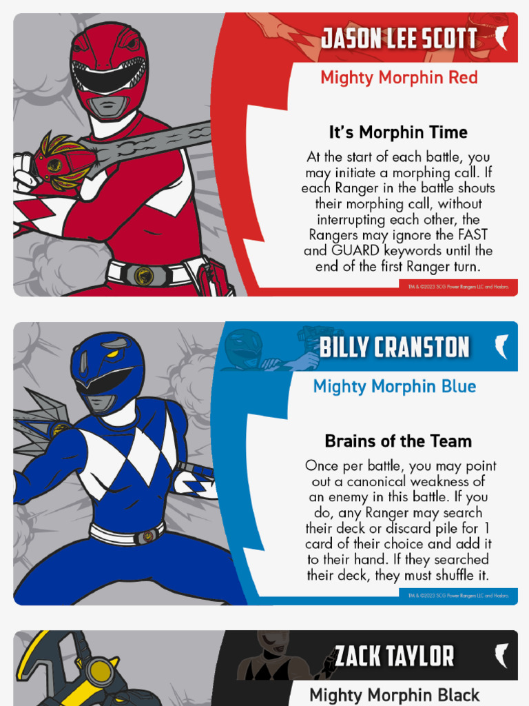 Vintage HOTG Character Cards | PDF