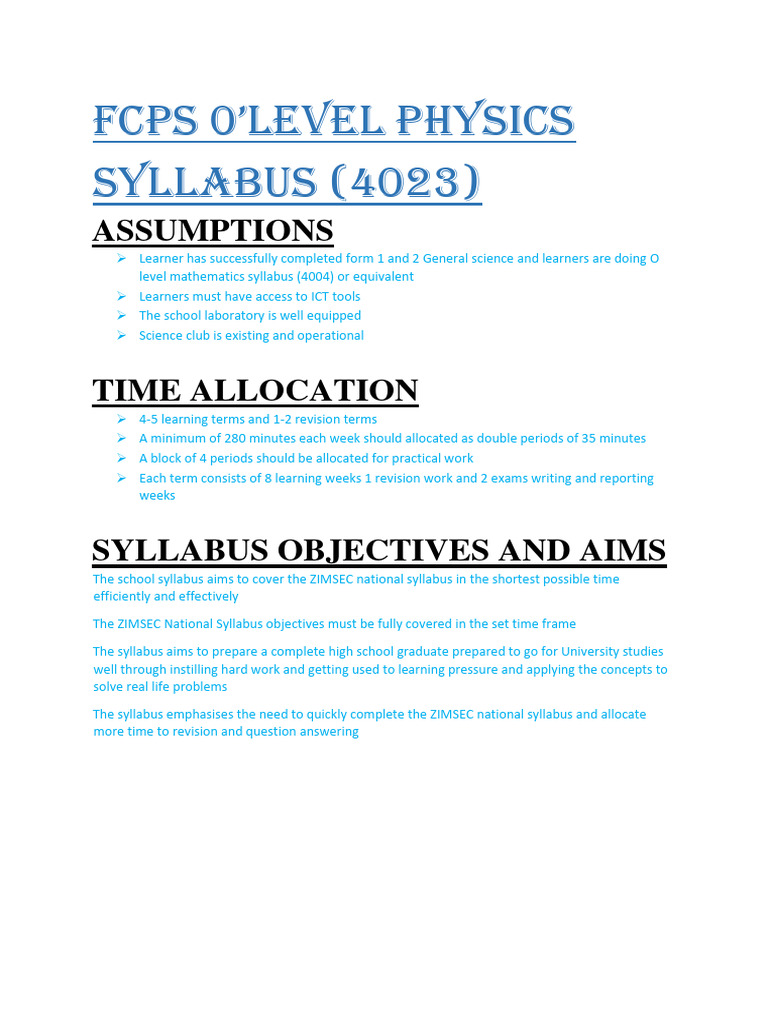 phy 4023 internal syllabus | PDF | Physics | Heat