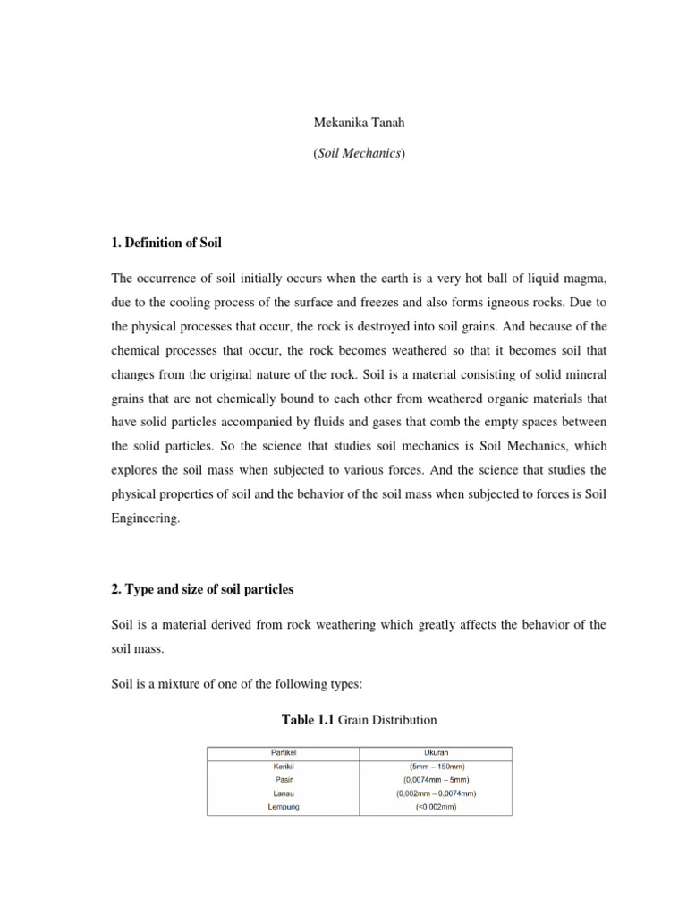 Essay Soil Mechanics | PDF | Rock (Geology) | Soil Mechanics
