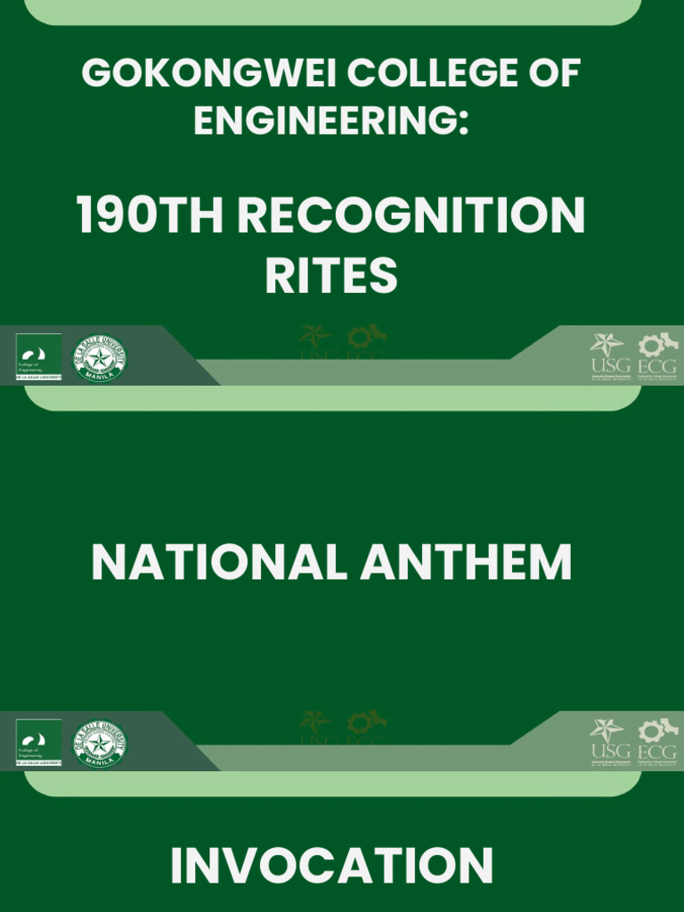 190th Recognition Rites | PDF | Physical Sciences | Engineering
