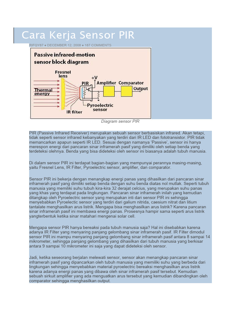 Cara Kerja Sensor | PDF