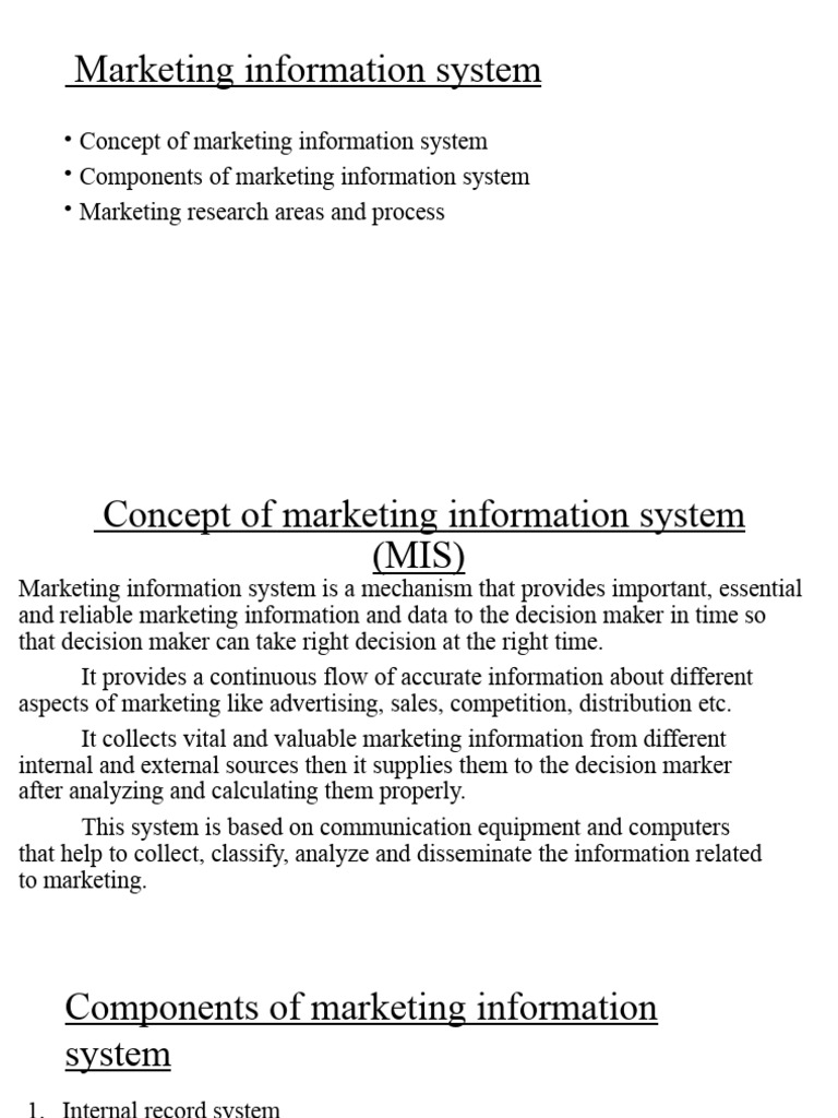 Marketing Information System | PDF | Marketing | Marketing Research