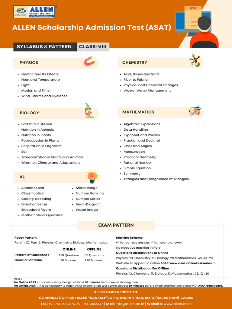 8 Asat Syllabus 240118 190017 | PDF | Mathematics | Nature