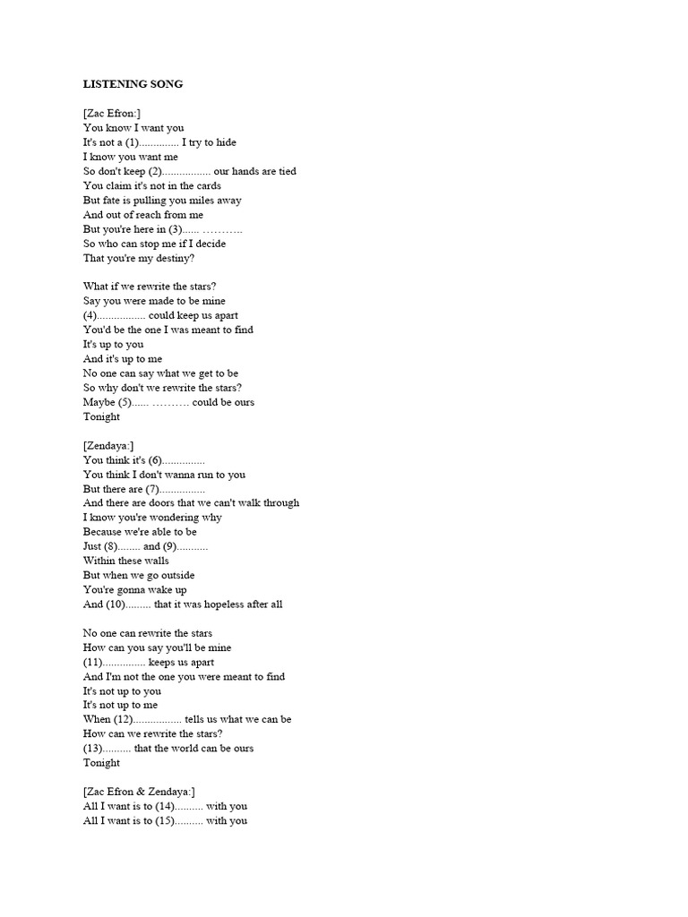 Listening Song | PDF | Poetry