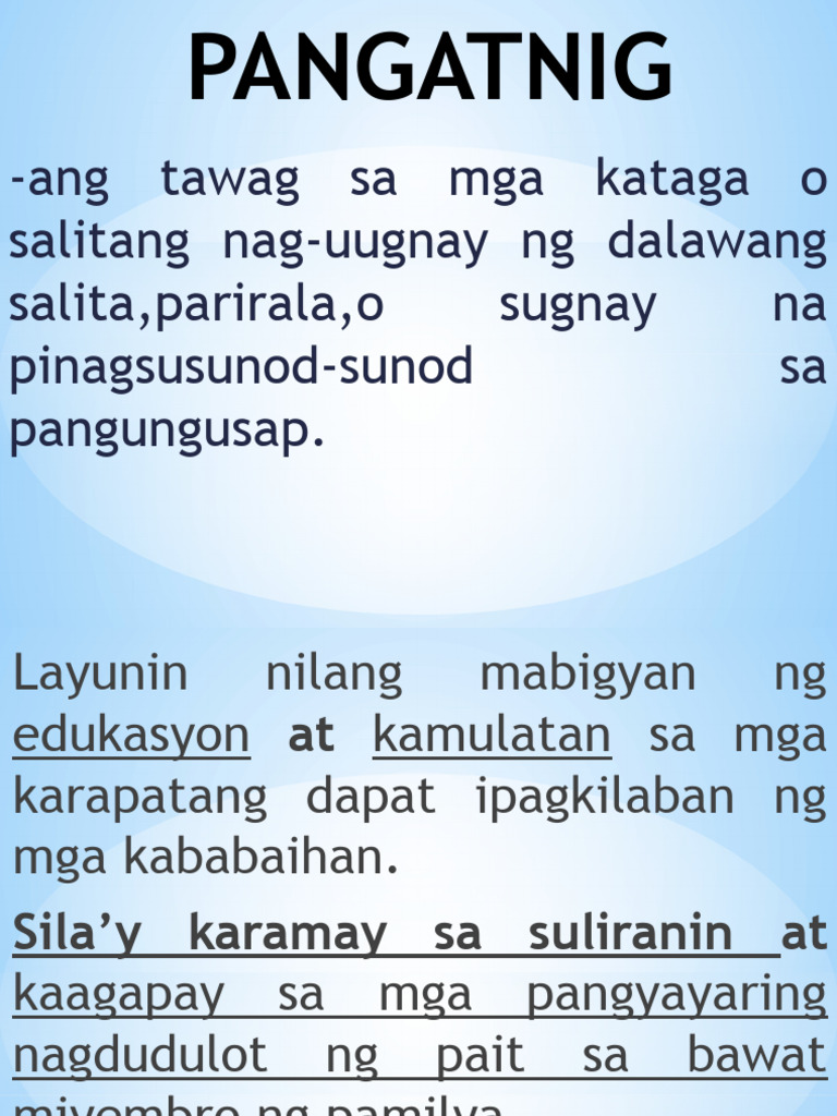 Pangatnig Na Magkatimbang at Di-Magkatimbang | PDF