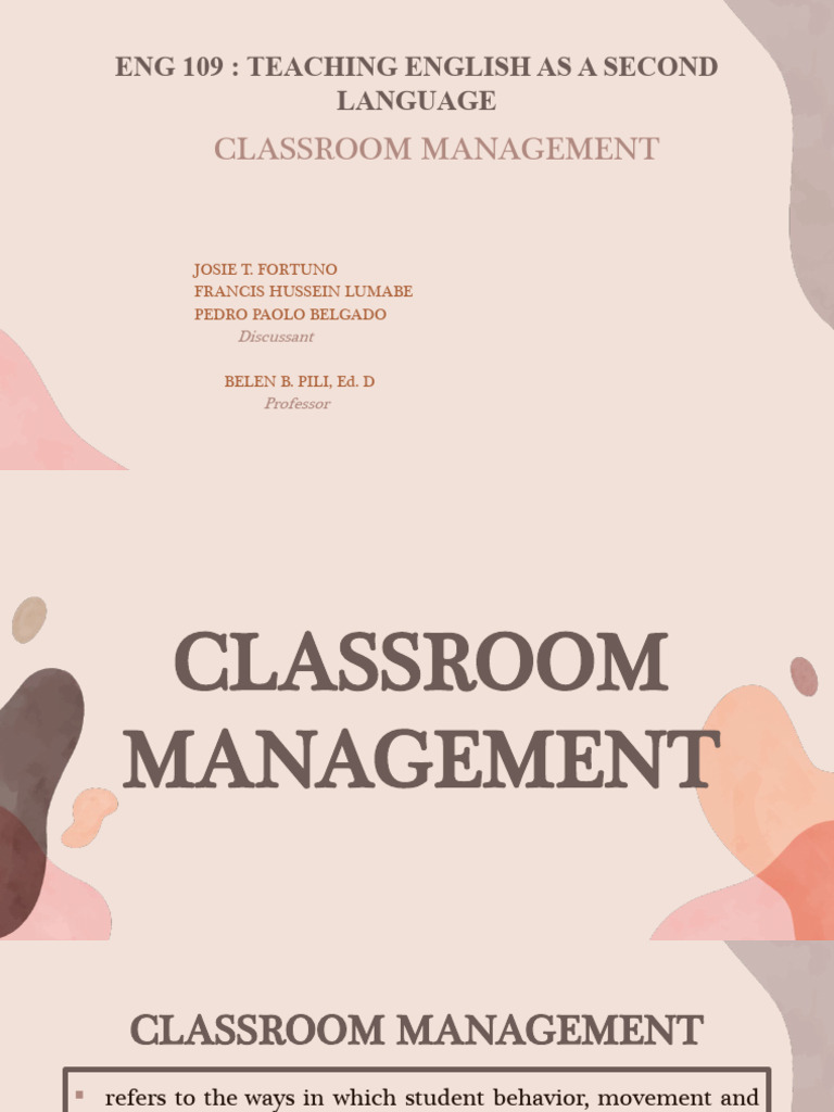 Classroom Management | PDF | Classroom Management | Classroom