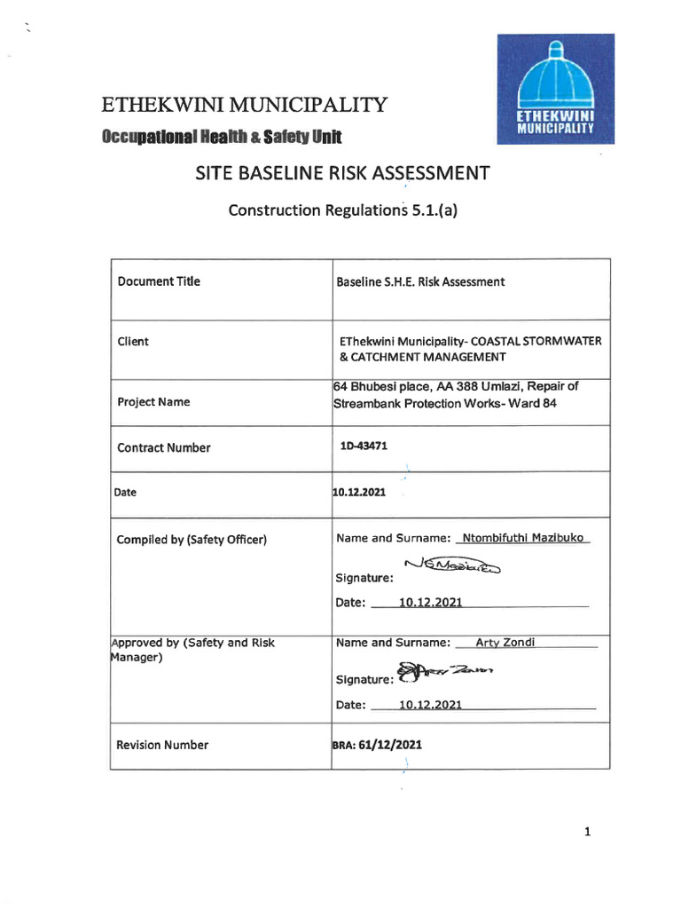 Baseline Risk Assesment01 | PDF