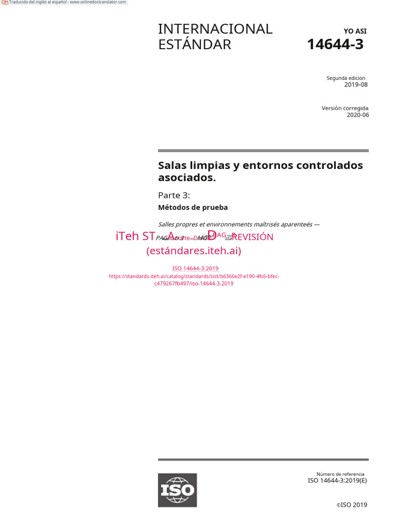 ISO-14644-3-2019 preview | PDF | Organización internacional para la estandarización | Óptica