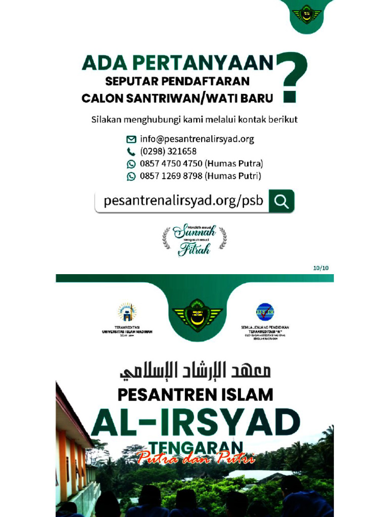 Pendaftaran Al Irsyad | PDF
