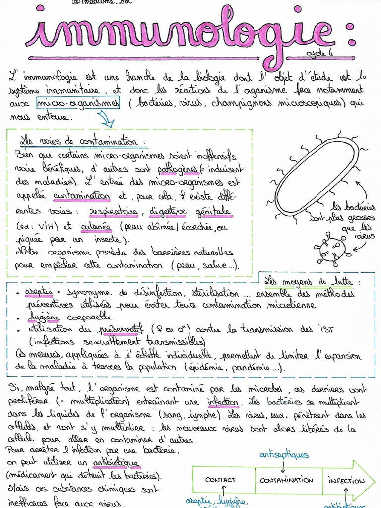 Immunologie SVT 3eme | PDF