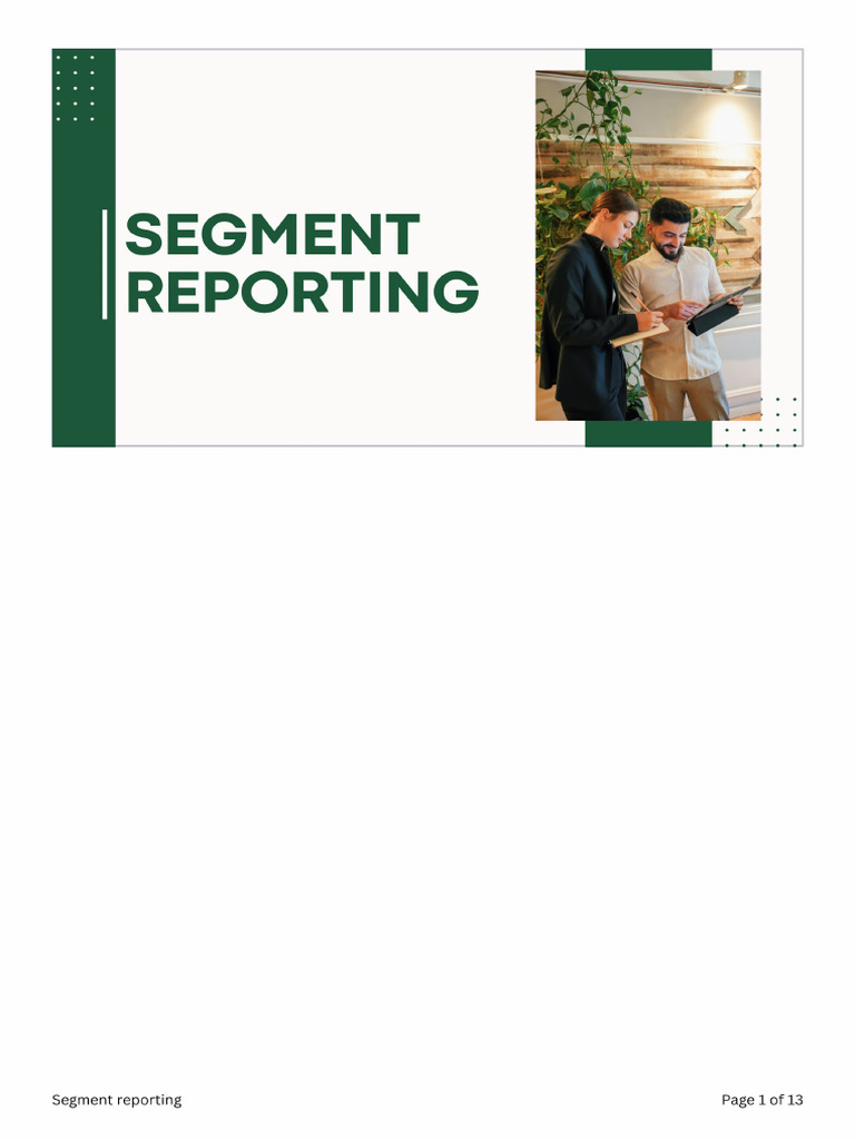 Segment Reporting | PDF