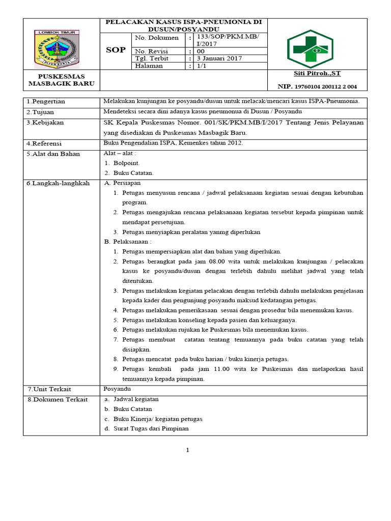 Sop Ispa Pneumonia | PDF | Pengembangan Diri | Sains & Matematika