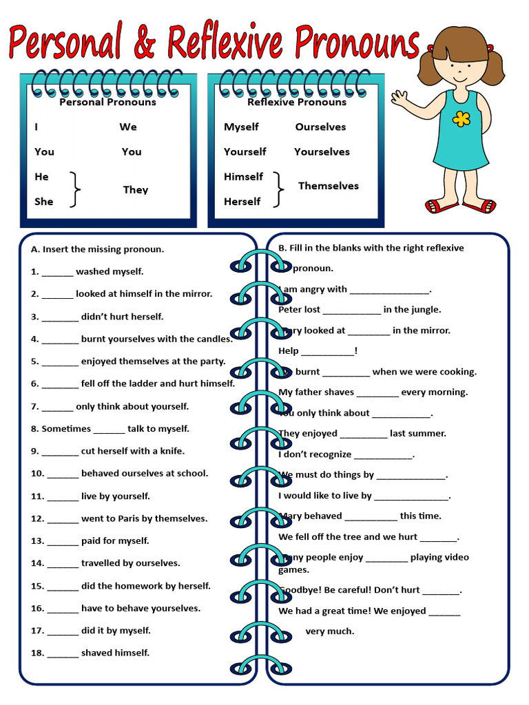 Reflexive Pronoun Exercises | PDF | Syntactic Relationships | Components