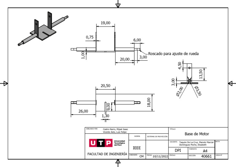 Plano Base Del Motor | PDF
