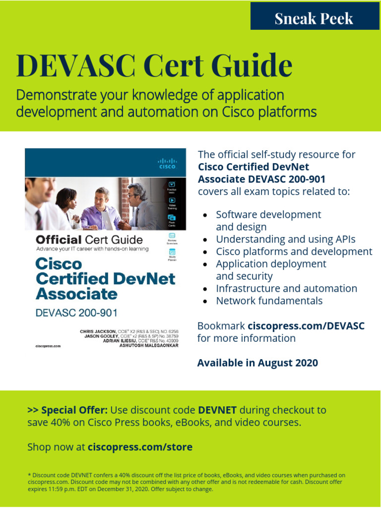 Cisco Certified DevNet Associate DEVASC 200 901 Official Cert Guide Sample Chapter | PDF ...