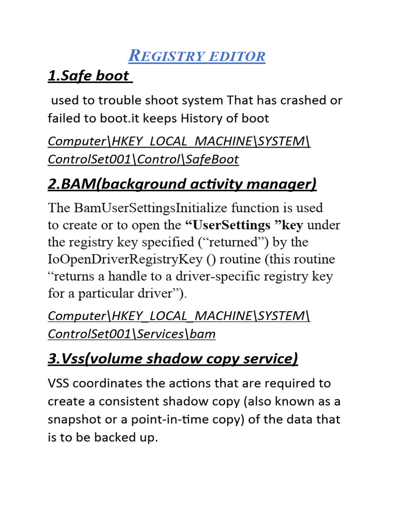 Registry editor | PDF | Windows Registry | Microsoft Windows