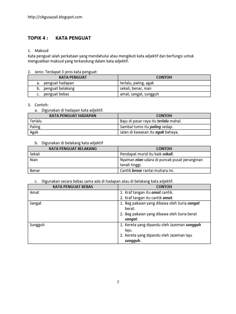 Kata Penguat Nota | PDF