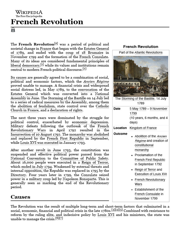 French Revolution Overview | PDF | French Revolution | Maximilien ...