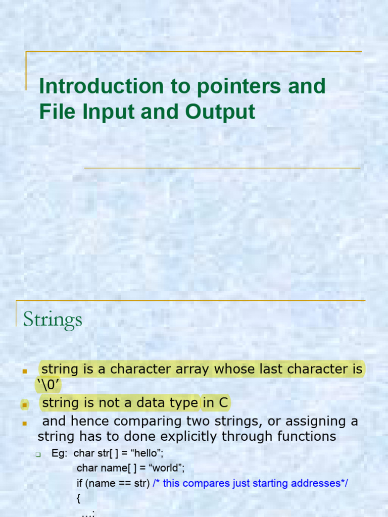 11 Pointers And Files Pdf Pointer Computer Programming Integer Computer Science