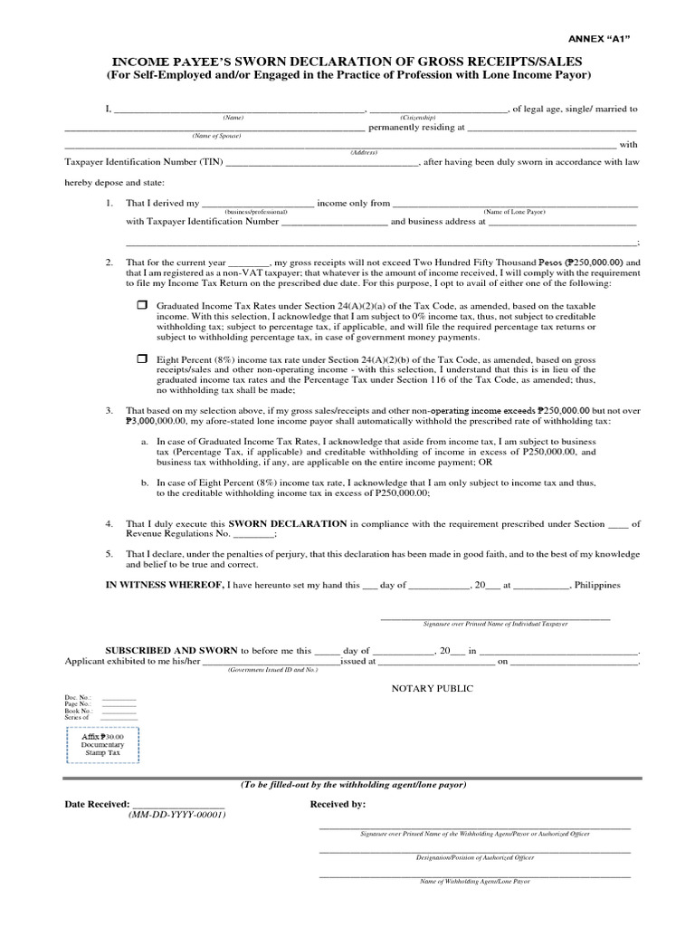 399619289-joborder-Annex-A1-docx | PDF | Taxes | Payments