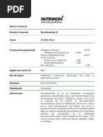 Ficha Tecnica Nitro Xtend XP K S | PDF | Fertilizante | Nutrientes