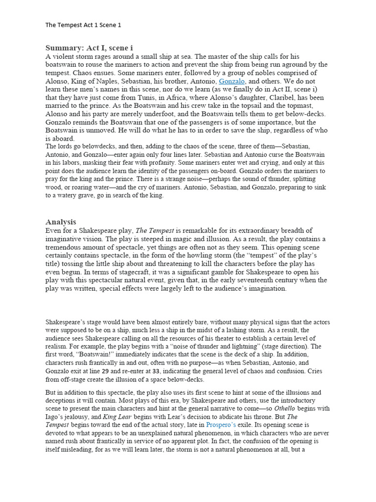 The Tempest | PDF | The Tempest