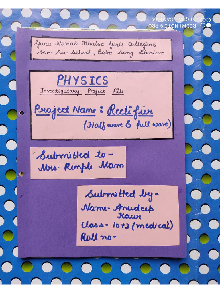 Physics Project File | PDF