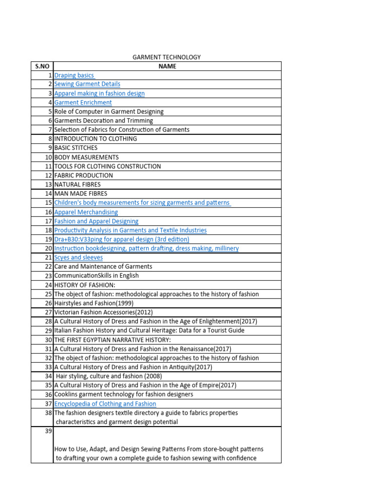 Garment Technology Ebooks | PDF | Sewing | Embroidery