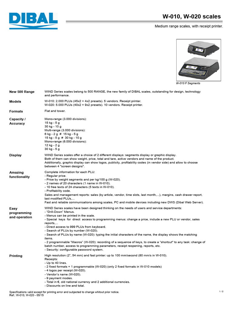 FT Balance Dibal Comptoir | PDF | Personal Computers | World Wide Web