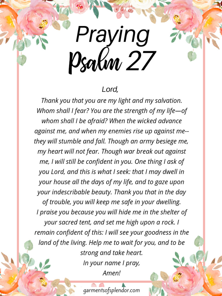 Praying Psalm 27 | PDF