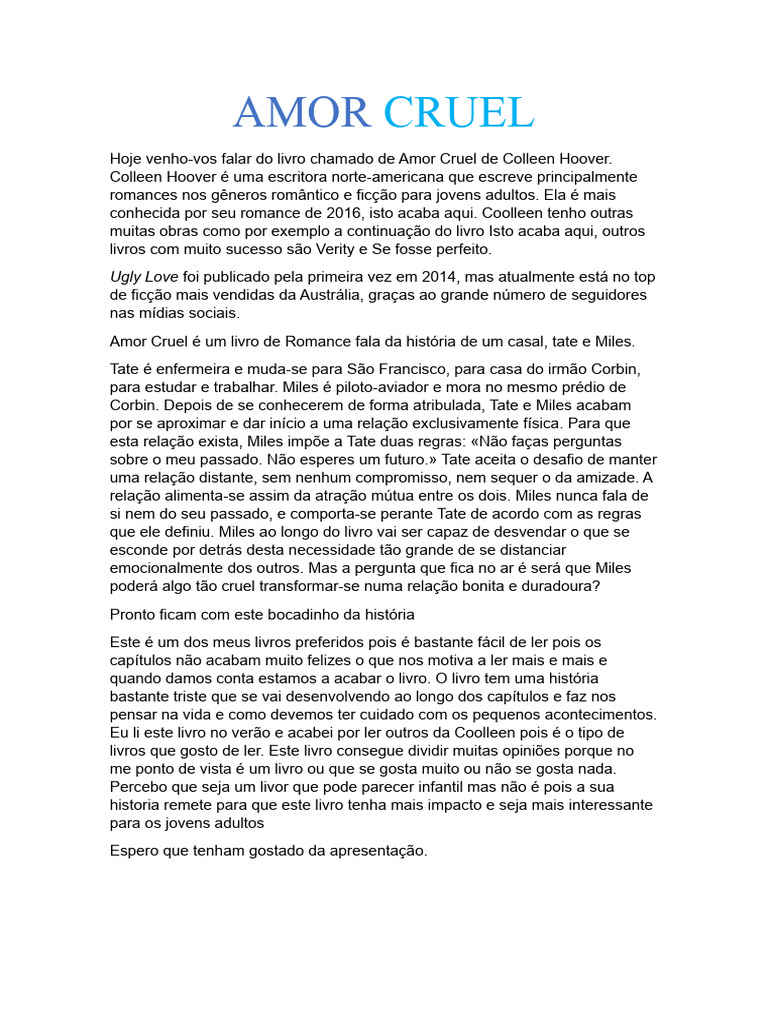 Amor Cruel | PDF | Amor