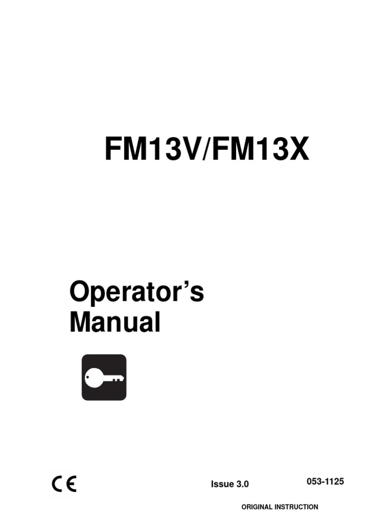 Fm13 - Operators Manual | PDF | Pump | Valve