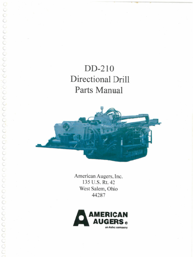 DD-210 Directional Drill Parts Manual | PDF