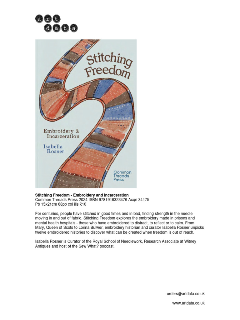 Stitching Freedom: Embroidery in Incarceration | PDF | Home & Garden | Art