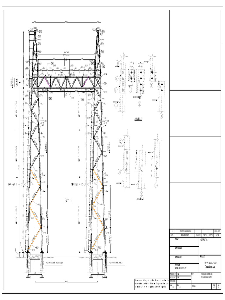 FINAL GANTRY 132 KV | PDF | Electric Power | Electric Power Transmission